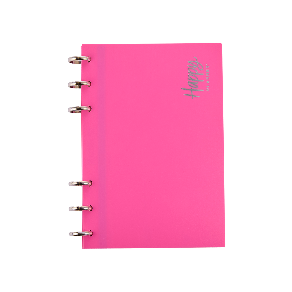 Frosted Hot Pink - Disc Bound Foldable Standing Desk Agenda - Weekly O ...