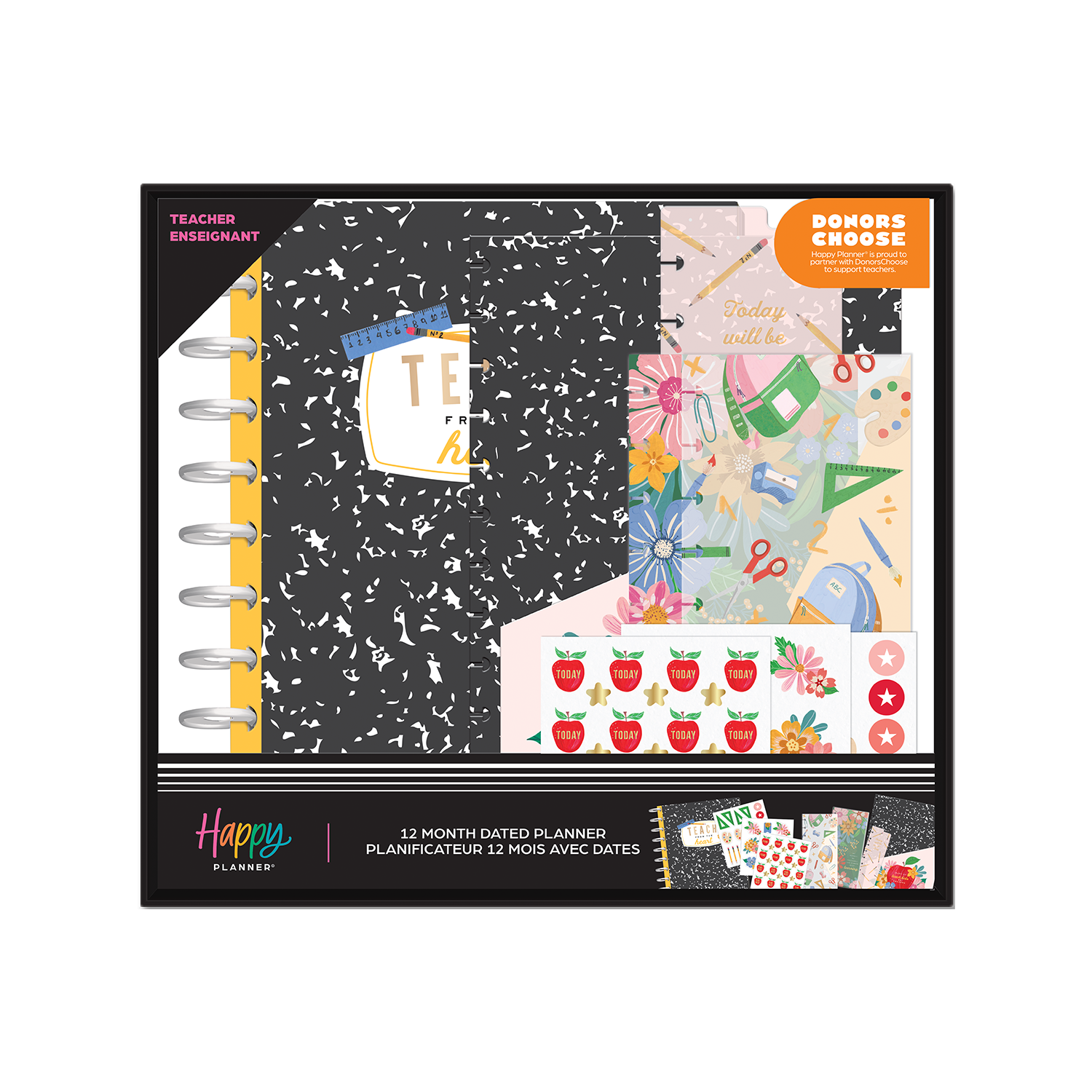 2024 Books & Blooms Teacher Happy Planner Box Kit - Big Teacher Layout