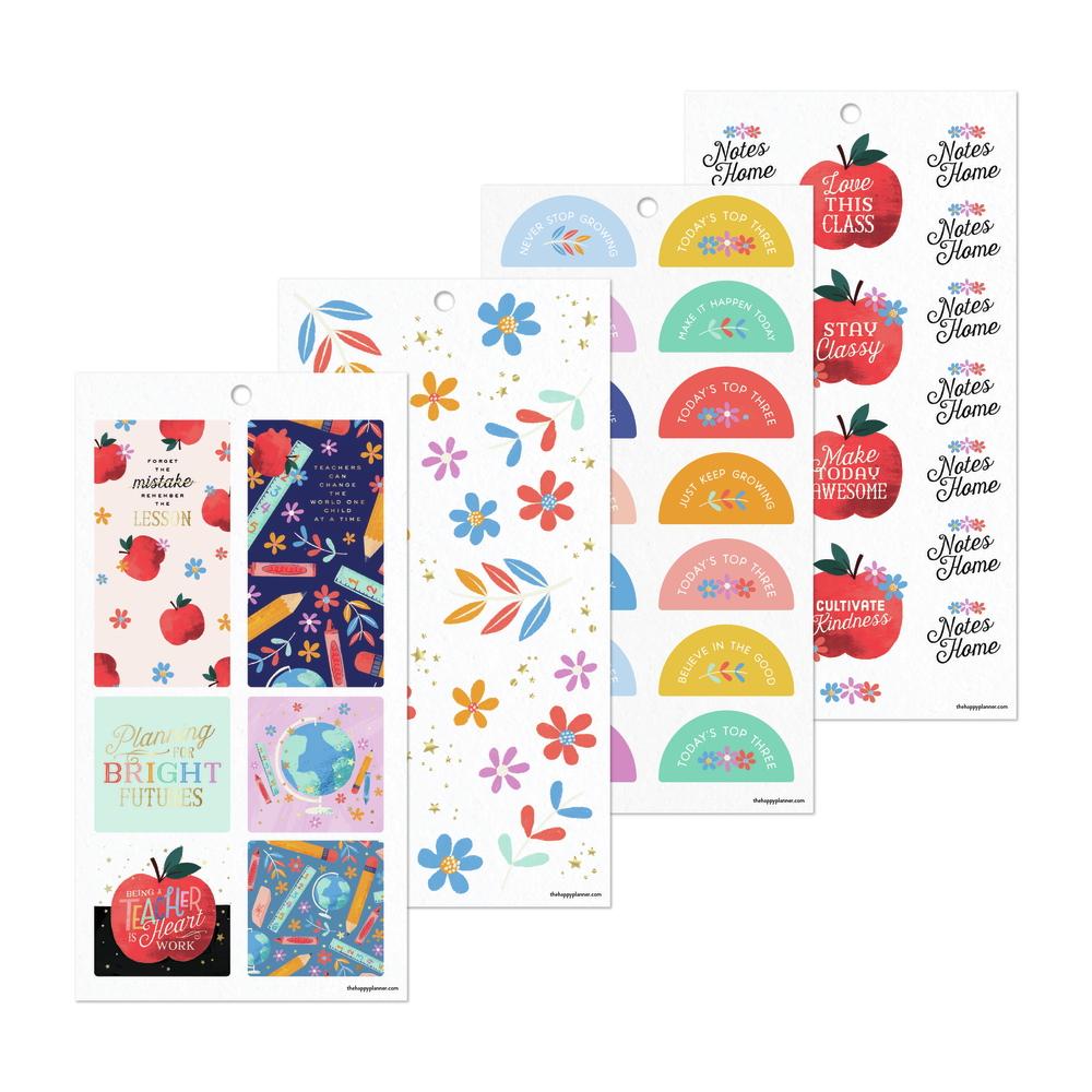 Classroom Brights Teacher - Value Pack Stickers - Big – Happy Planner