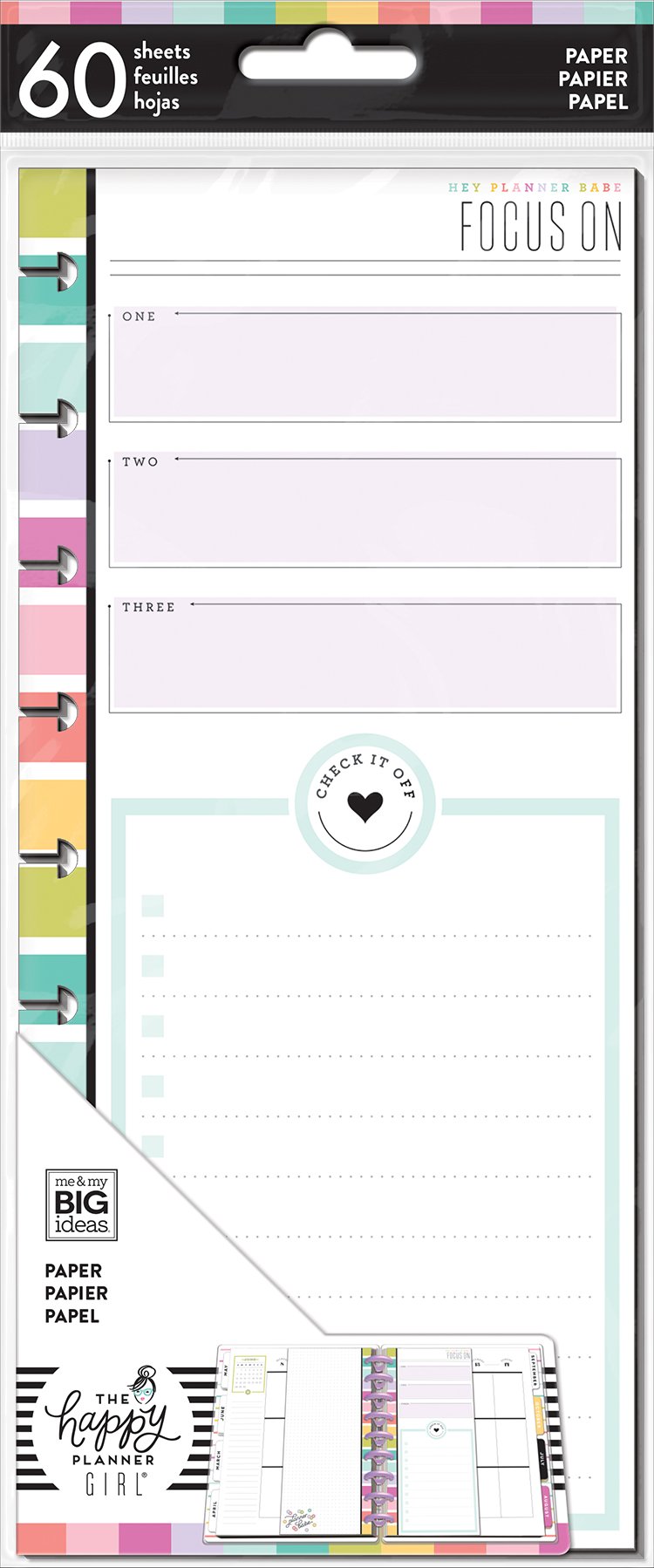 Classic Half Sheet Note Paper - Focus - Planner Babe – Happy Planner