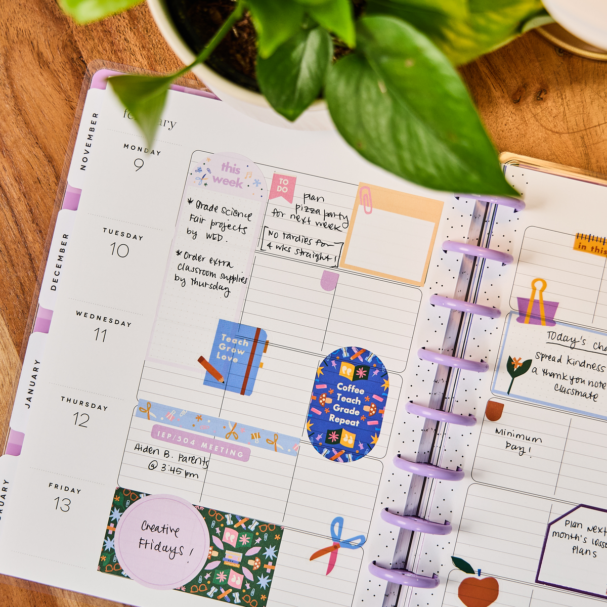 2025–2026 Heart Work Customizable Teacher Planner - Classic Teacher La ...