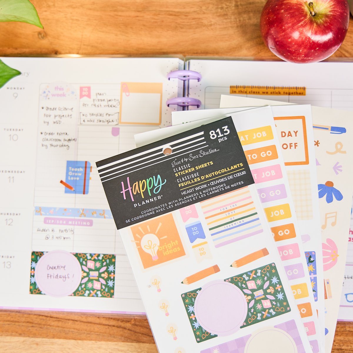 Heart Work Teacher - Value Pack Stickers – Happy Planner
