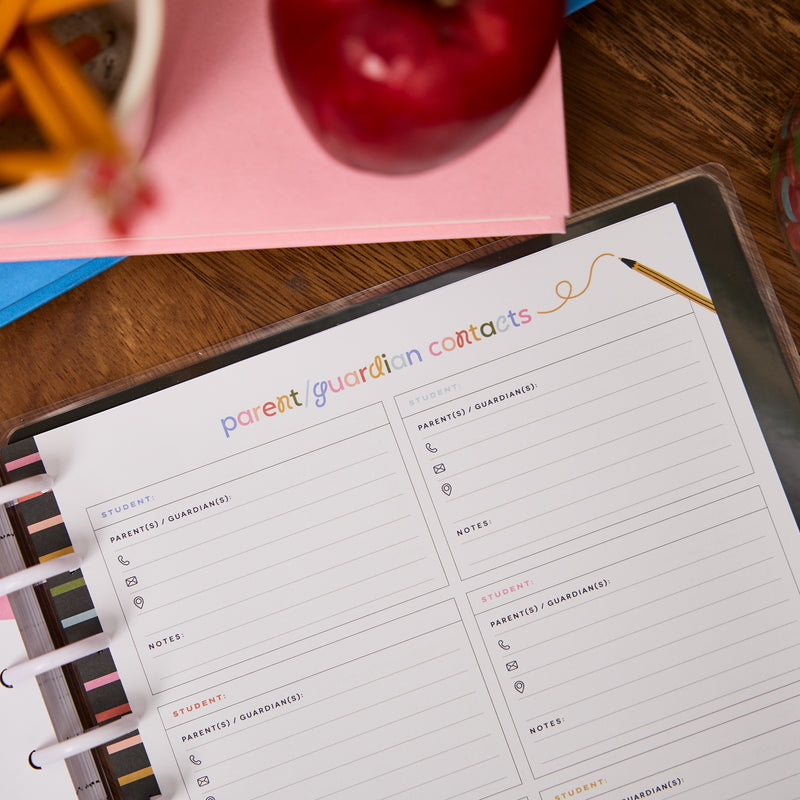 School Doodles - Parent & Student Info - Big Accessory Pack – Happy Planner