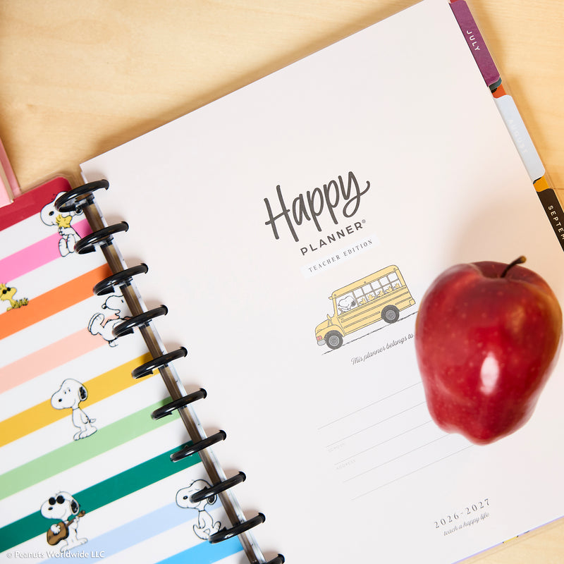 2026–2027 PEANUTS™ Customizable Teacher Planner - Big Teacher Layout ...