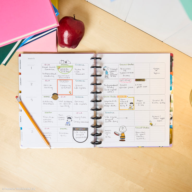 2026–2027 PEANUTS™ Customizable Teacher Planner - Big Teacher Layout ...