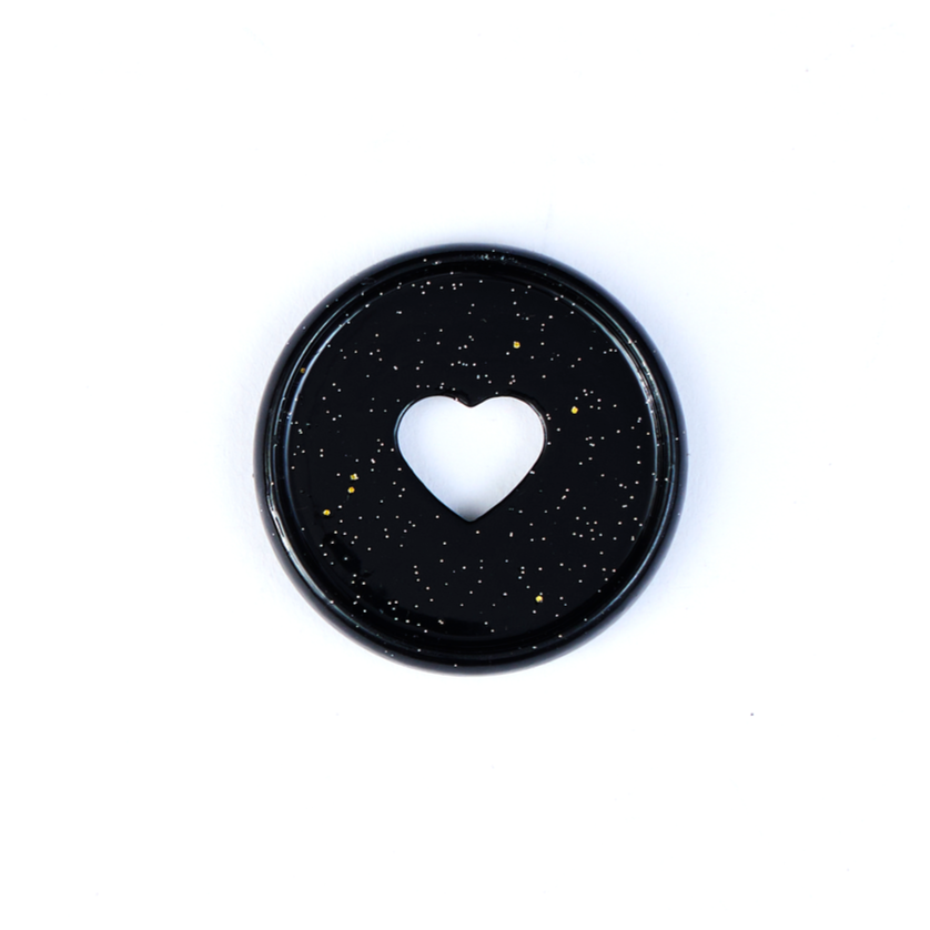 Black Pearl Powder Glitter - Medium Metal Disc Set – Happy Planner