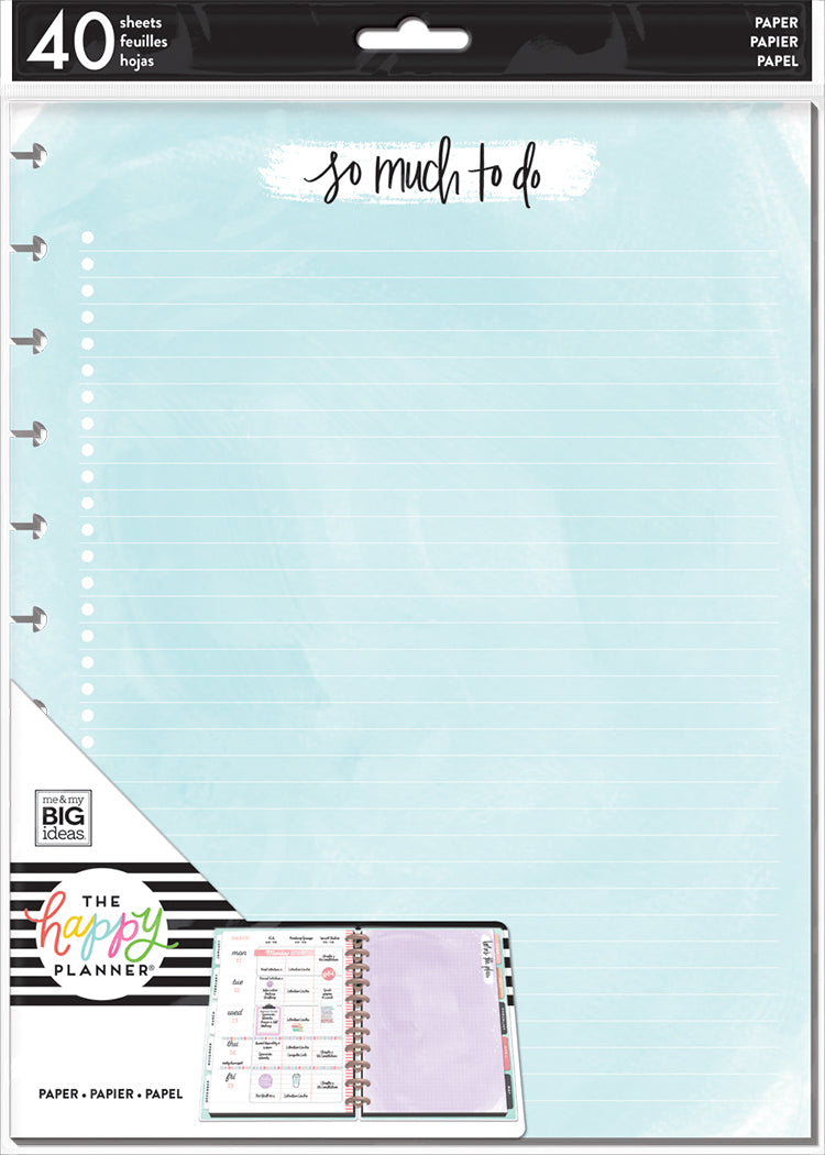 Watercolor - Big Filler Paper - 40 Sheets – Happy Planner
