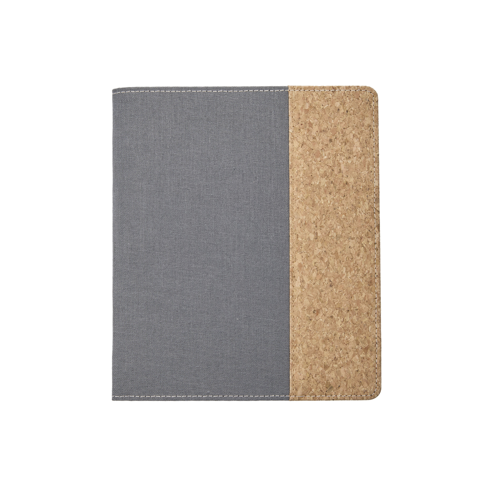Work + Life Black Shadow - Linen + Cork Notepad Folder - Weekly Overvi ...