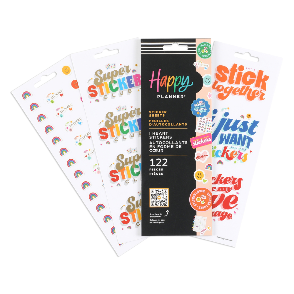 I Heart Stickers - 8 Sticker Sheets – Happy Planner