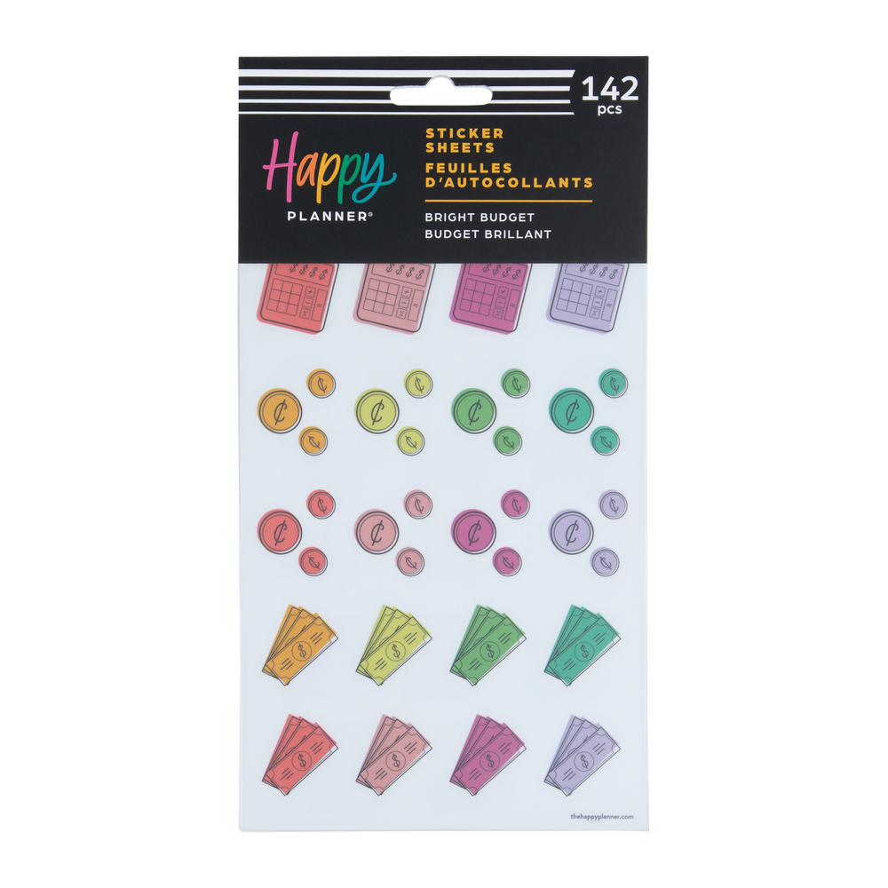 Bright Budget - 5 Sticker Sheets – Happy Planner