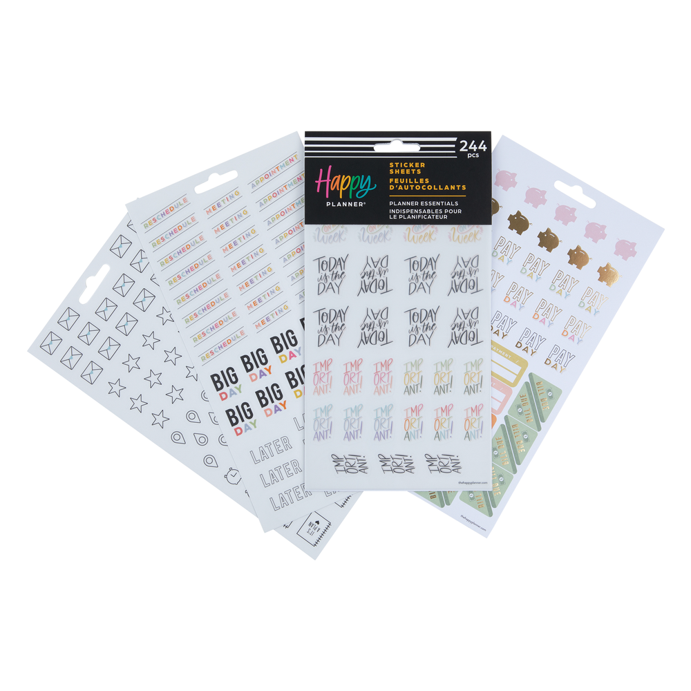 Planner Essentials - 5 Sticker Sheets – Happy Planner