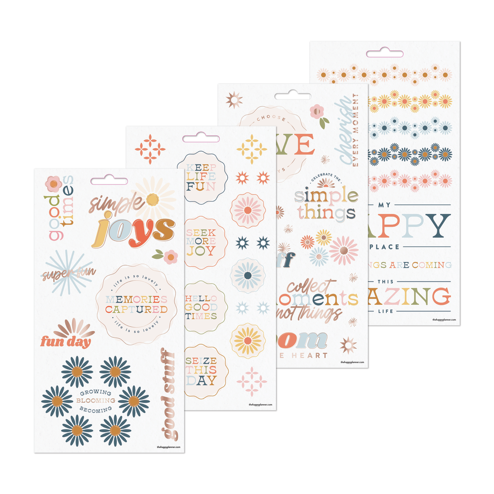 Simple Joys - 5 Sticker Sheets – Happy Planner