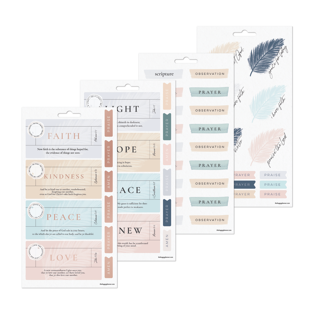 Coastal Faith - 5 Sticker Sheets – Happy Planner