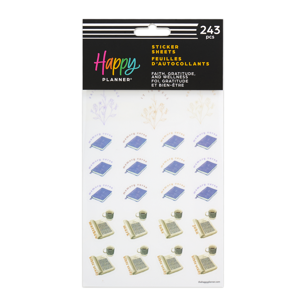 Faith, Gratitude & Wellness - 10 Sticker Sheets – Happy Planner