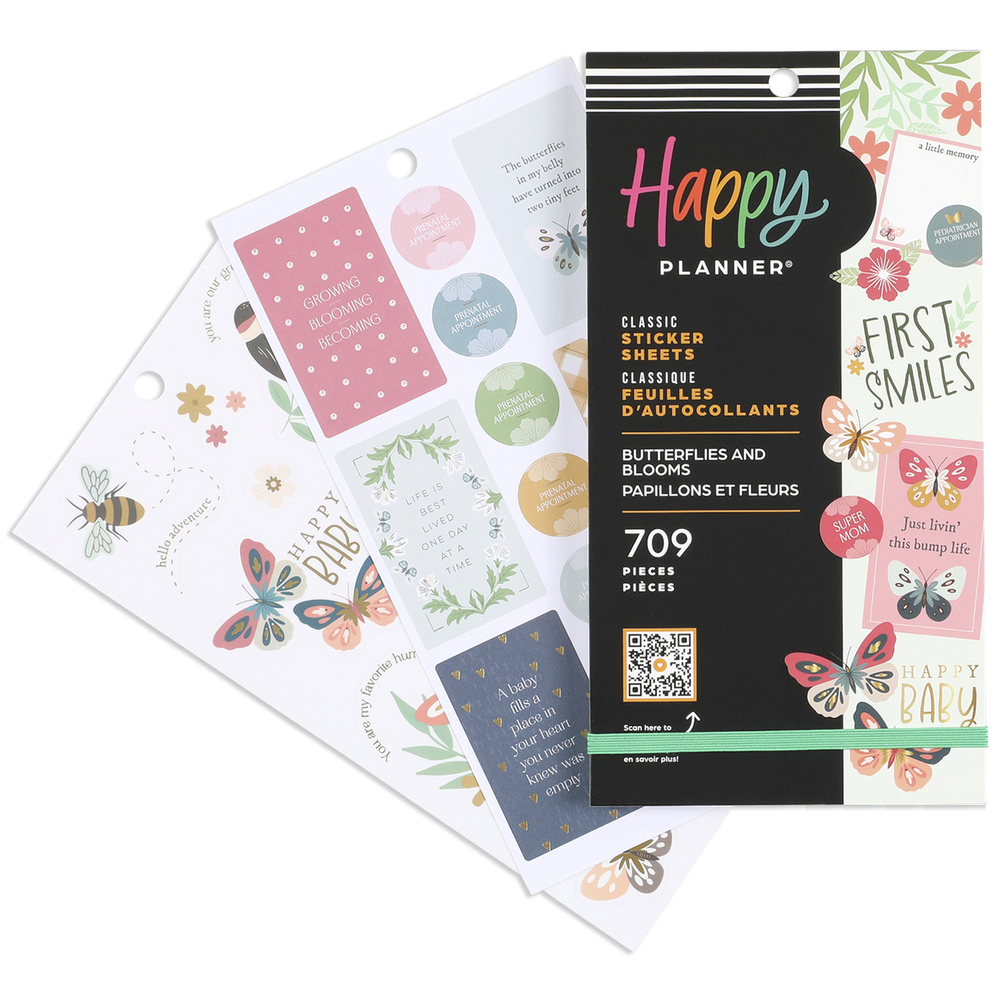 Butterflies and Blooms Baby - Value Pack Stickers – Happy Planner