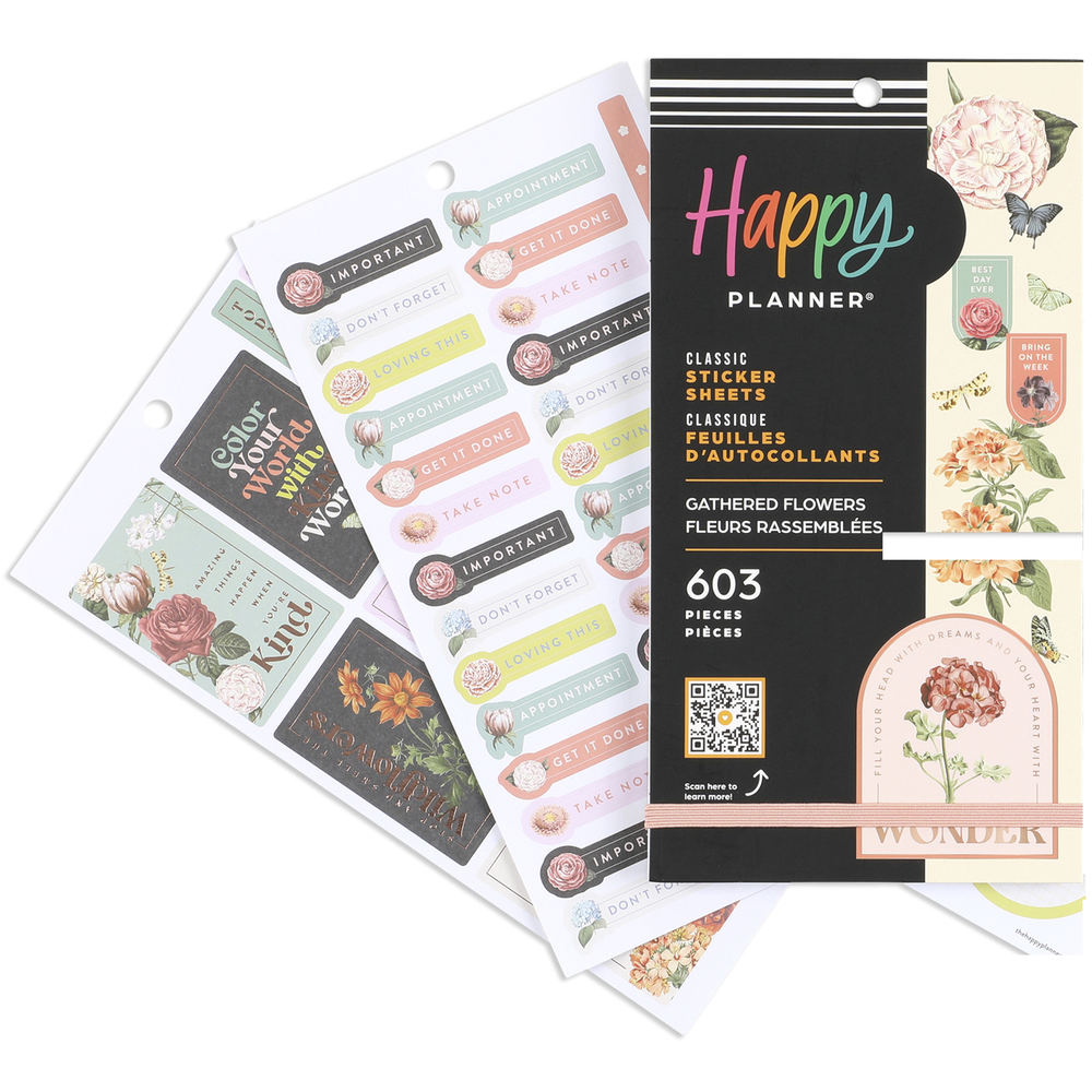 Gathered Flowers - Value Pack Stickers – Happy Planner