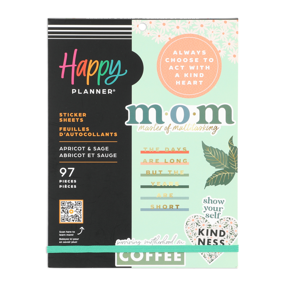 Apricot & Sage Mom - Large Value Pack Stickers – Happy Planner