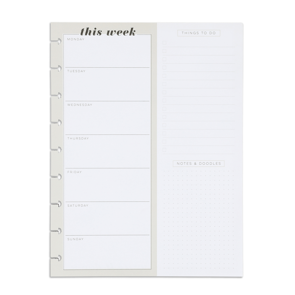 Perfect Plans Weekly Priorities Classic Filler Paper - 40 Sheets ...