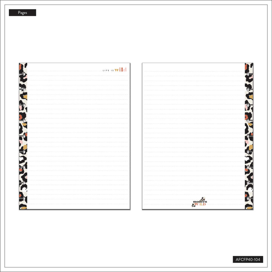 Blank Cheetah Print Border Modern Wild Animal Print Classic Filler
