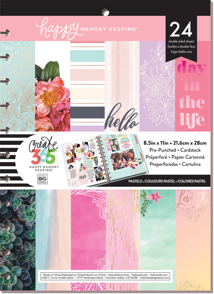 Happy Memory Keeping BIG Pre-Punched Cardstock Pad - Pastels – Happy ...
