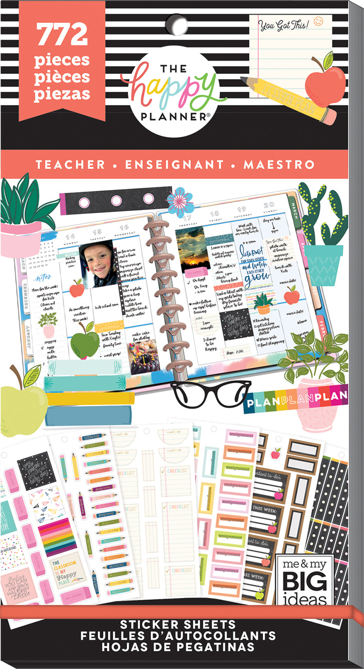 Value Pack Stickers - Teacher – Happy Planner