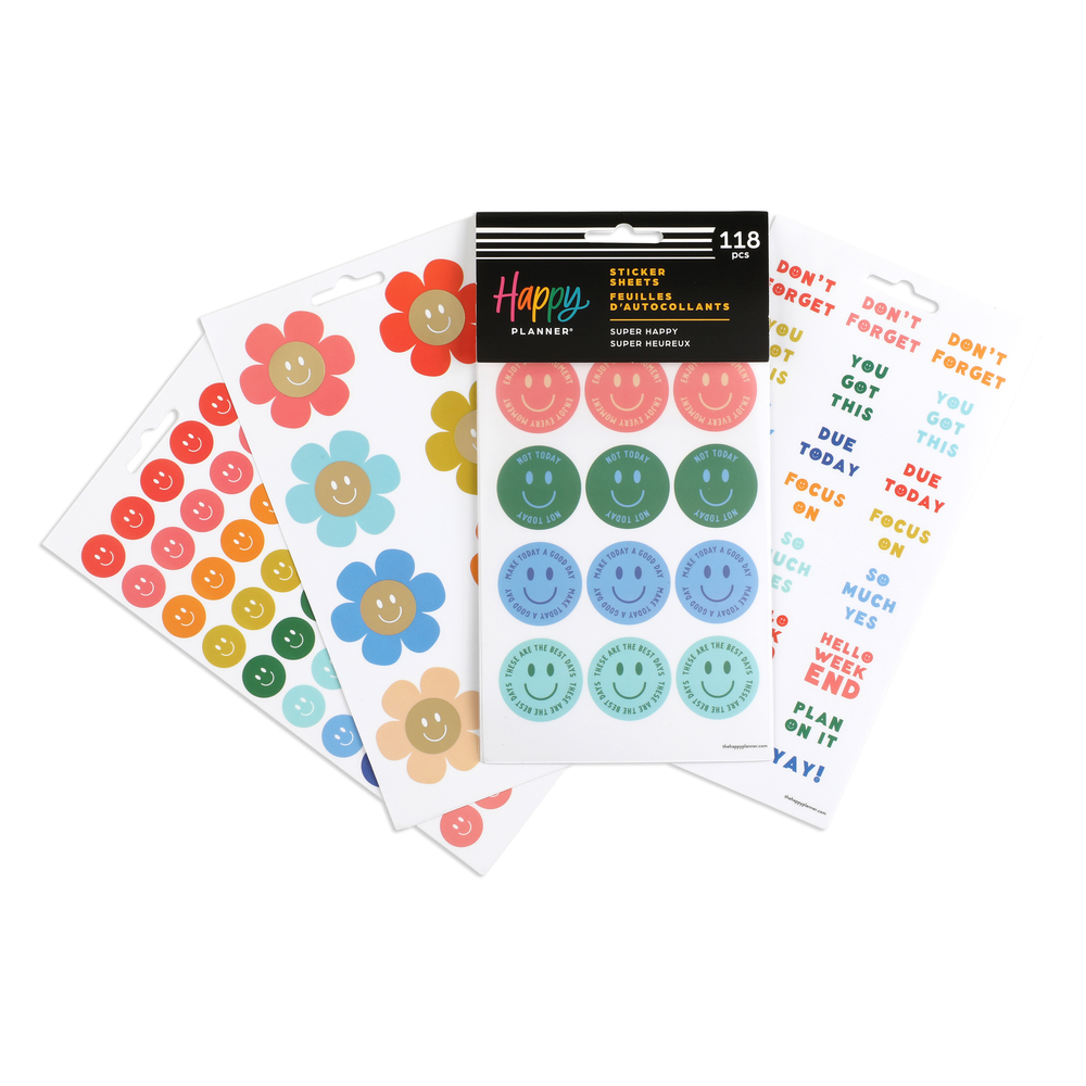 Super Happy - 5 Sticker Sheets – Happy Planner