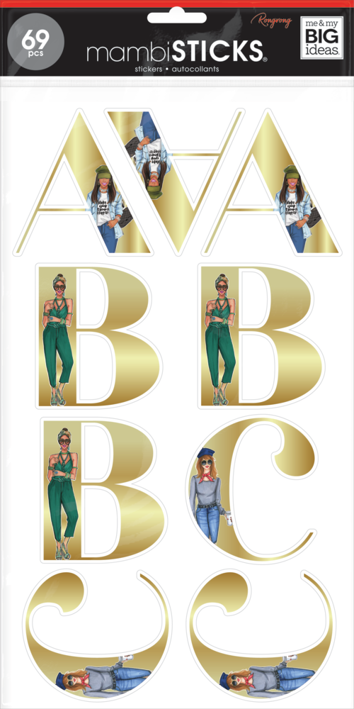 Stylish Alphas Stickers - Rongrong – Happy Planner